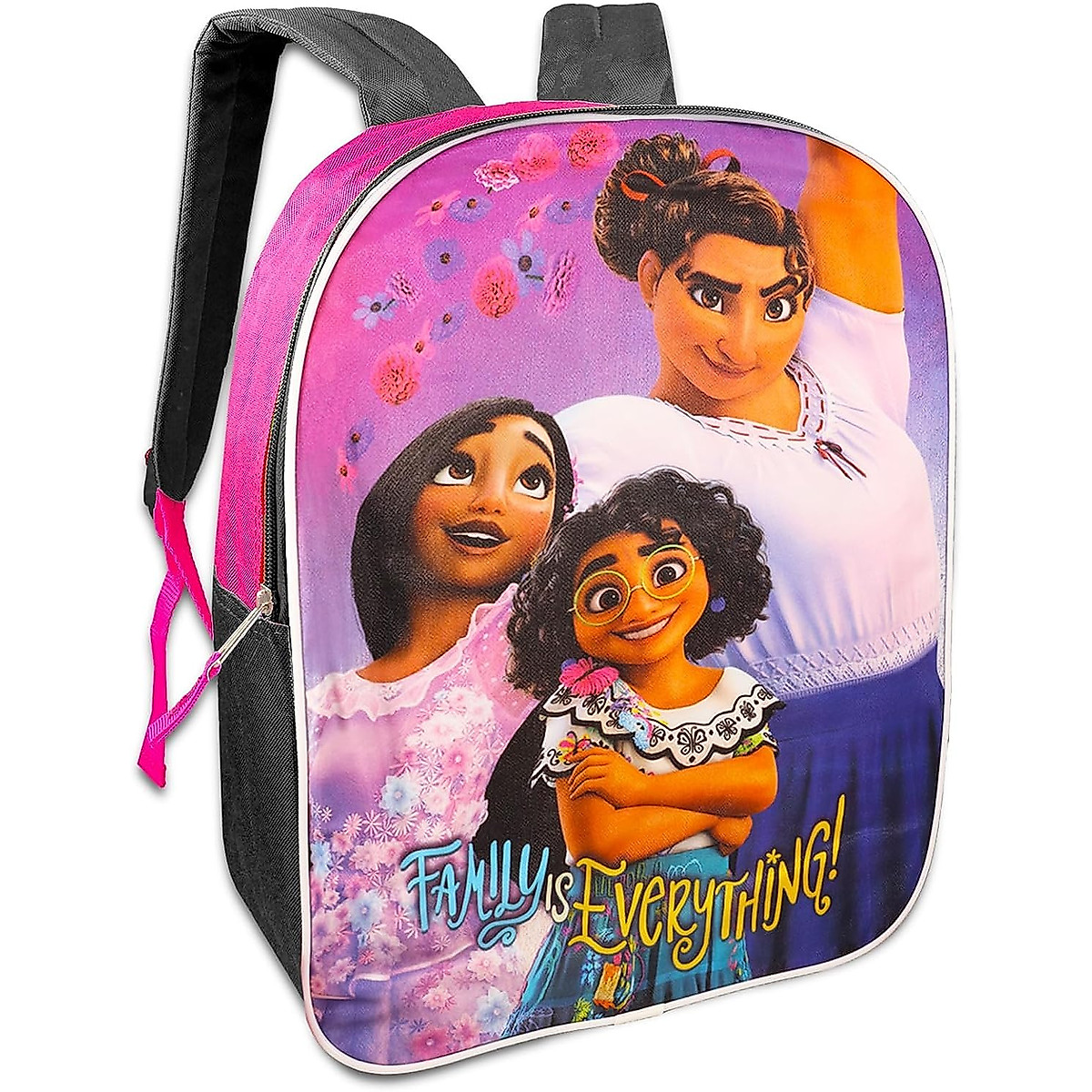 Encanto Backpack and Lunch Bag Set for Girls - Bundle with 15" Encanto Backpack, Encanto Lunch Box, Water Bottle, Temporary Tattoos, More | Encanto Backpack Toddler