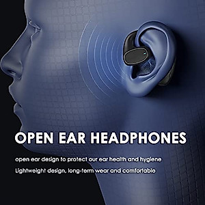 Open Ear Headphones Wireless Bluetooth Running Earbuds with Earhooks Air Bone Conduction Headphones Bluetooth Over The Ear Wireless Earbuds for Gym Cycling Open Ear Bone Conduction Earbuds Head Set