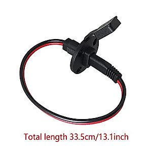 ZCZQC SAE Connector 10AWG SAE Power Socket Sidewall Port SAE Cable with 4 Screws for Solar Generator Battery Charger