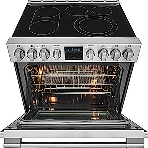 Frigidaire Professional Series PCFE3078AF 30 Inch Freestanding Electric Range with 5 Elements, 5.4 Cu. Ft. Oven Capacity, Storage Drawer, Air Fry, True Convection
