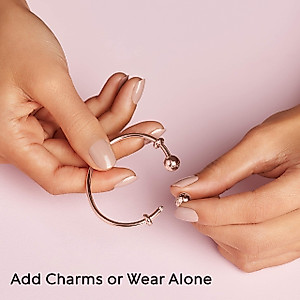 PANDORA Rose Open Bangle, Logo Caps