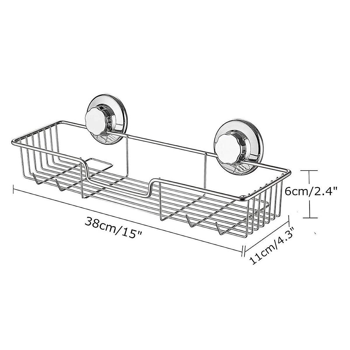 Bathroom Shelf Organizer Bathroom Suction Cup Square Rack Bathroom Wall-Mounted Storage Rack Bathroom Finishing Rack Kitchen Storage Rack Towel Storage Shelves Sundries Holder for Kitchen