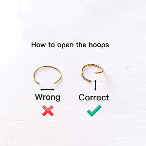 14K Gold Filled Small Hoop Earrings for Cartilage Nose, Tiny Thin 7mm Piercing Hoop Ring 22 Gauge
