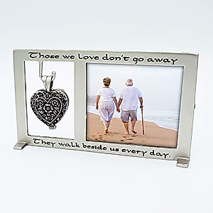 Those We Love Memorial Photo Frame with Vial for Ashes or a Keepsake, Funeral or Sympathy Gift for Loss of Loved One, For 2.5-inch by 2.25-inch photo, by Abbey & CA Gift