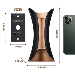 SOKHNA Modern LED Outdoor Waterproof Wall Lamp 14W 3000K,Outdoor Porch Wall LampWaterproof Exterior Lights Fixture Suitable for Yards,Doorways,Garden,Pathway,Warm White,IP65 3000K