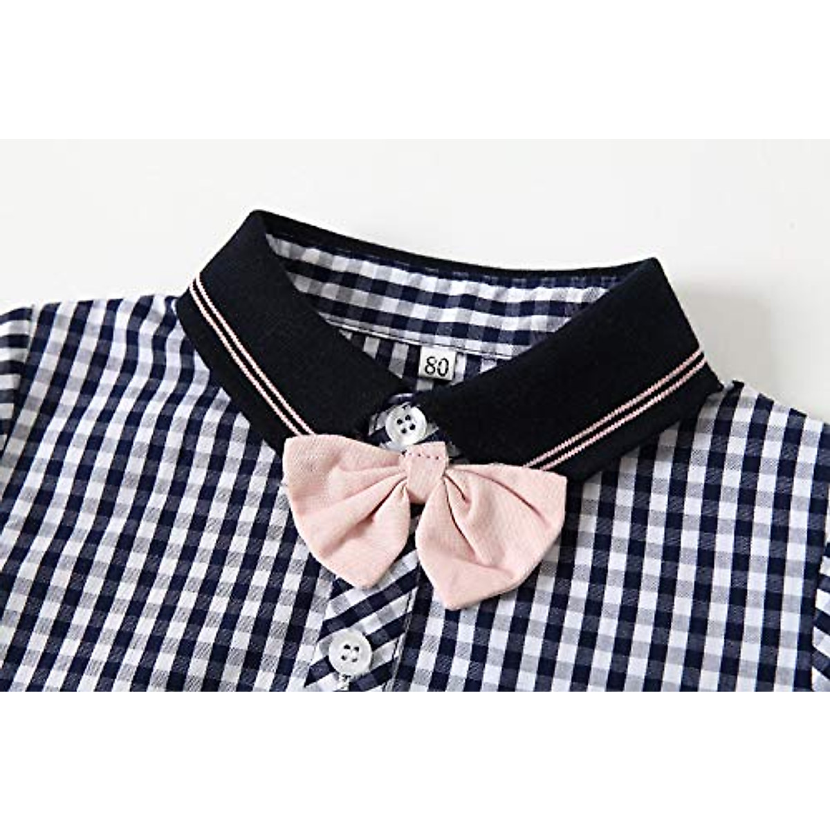 Kimocat Baby Boys Gentleman Outfits Suits Long Sleeve Shirt Suspenders Pants Bow Tie Clothes Set