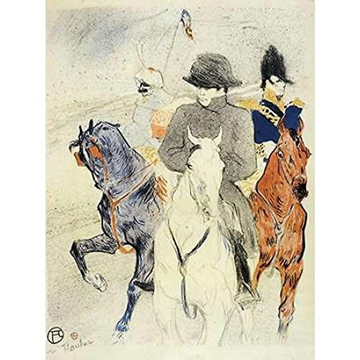 ArtDirect Napoleon II 19x24 Black Modern Wood Framed with Double Matting Museum Art Print by Toulouse-Lautrec, Henri