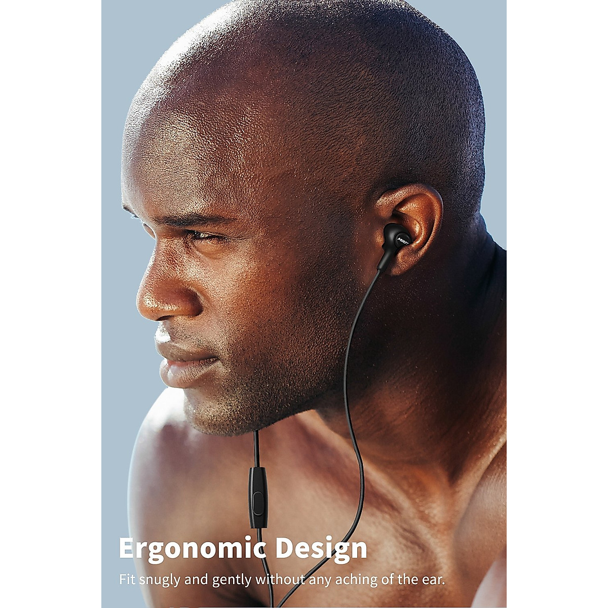 Earbuds, MIATONE Wired in- Ear Earbuds with Microphone, Dynamic Crystal Clear Sound Ergonomic Ear Buds Earphones Headphones for Android, BlackBerry - Black