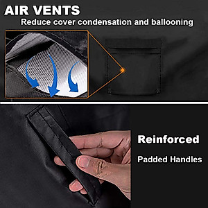 Patio Loveseat Cover - 420D Outdoor Sofa Cover Patio Couch Cover with Drawstring Hem + 4 Click-Close Straps, Waterproof Outdoor Loveseat Cover Outdoor Patio Furniture Covers (55" L x 38" D x 35" H)