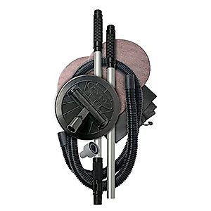Hyde Dust-Free Sander Kit 9-inch Round with Two-piece Lightweight Extension Pole, Pivoting Head For Walls or Ceilings, Included 6 Foot Hose with Suction Control Valve Joins with Your Wet/Dry Vacuum