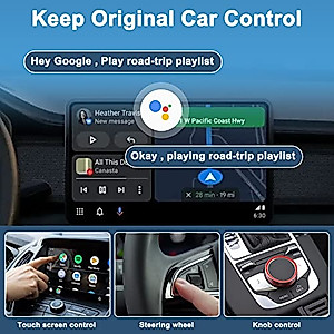 Android Auto Wireless Adapter,Wireless Android Auto Adapter,Wireless Android Auto,Easy Setup AA Wireless Android Auto Dongle for Android Phones Converts Wired Android Auto to Wireless.