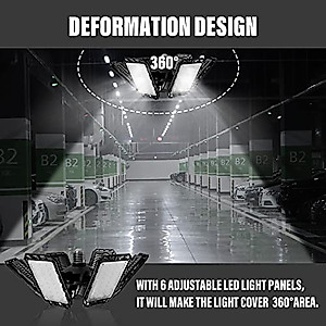 XFZM Detachable Led Garage Light, Versatile Garage Led Ceiling Light for Garage, Basement, Barn,Warehouse Garage Light Fixture (watts, 160)