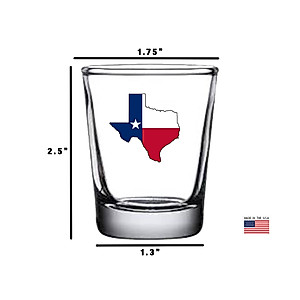 Rogue River Tactical Texas State Flag Outline Shot Glass Gift For Texan TX