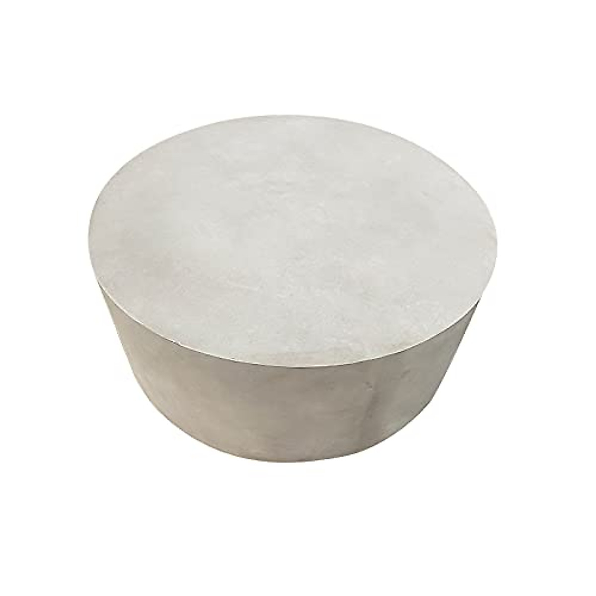 Rockingrocker - FCT06WT Modern Lightweight Concrete Coffee Table - Suitable for Indoor or Outdoor - Easy Clean - Size : 23.60 x 23.60 x 13.38 inches - White