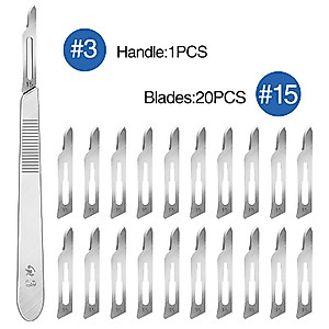 Premium 21PCS Scalpel Blades & Handle for Crafts