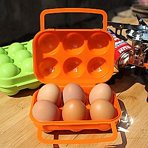 HEART SPEAKER 2/4/6/12 Eggs Storage Box Plastic Holder Container for Picnic Camping Outdoor 2 Grids