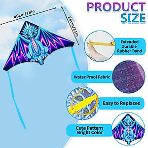 Tcvents 8 Pack Flying Toys, Mini Kites, Airplane Launcher Toys for Boys Girls 3-5 6 7 8-15 Gift, Outdoor Toys Colorful Kites Bulk Party Favors for Kids Beach Graden Park- Easy to Fly, A