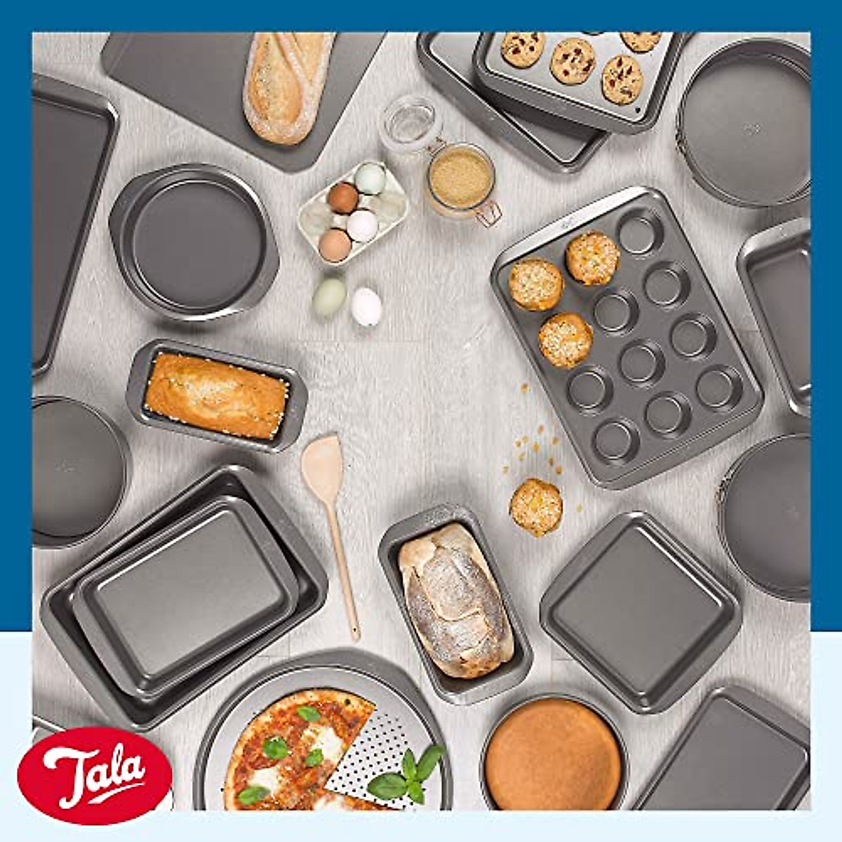 Tala Everyday Everyday Non Stick Medium Baking Tray, 18cm x 25cm, Grey