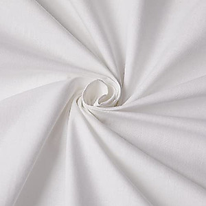 DwellStudio 100% Cotton Percale Sheet Set - Deep Pocket, 4 Piece - 1 Flat, 1 Deep Pocket Fitted Sheet and 2 Pillowcases, Crisp Cool and Strong Bed Linen (King, White)