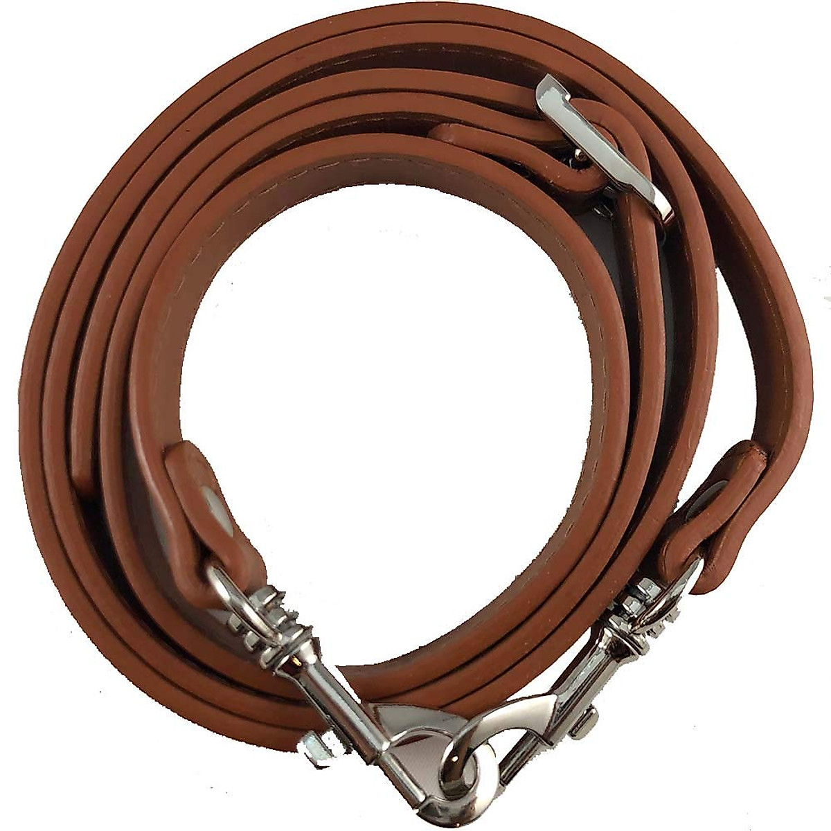 5/8” Cognac Brown Adjustable Replacement Cross Body Handbag Purse Strap (5/8" Cognac Brown/Nickel Tone)