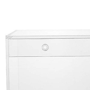 Red Co. Crystal Clear Acrylic Floating Storage 4 Sided Wall Shelves - Bathroom Shelf, Makeup Cosmetics Display Organizer Rack | Set of 3