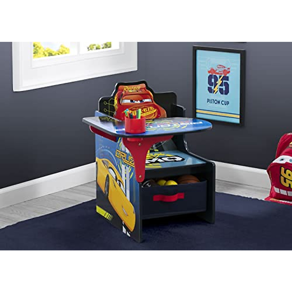 Delta Children Chair Desk With Storage Bin, Disney/Pixar Cars