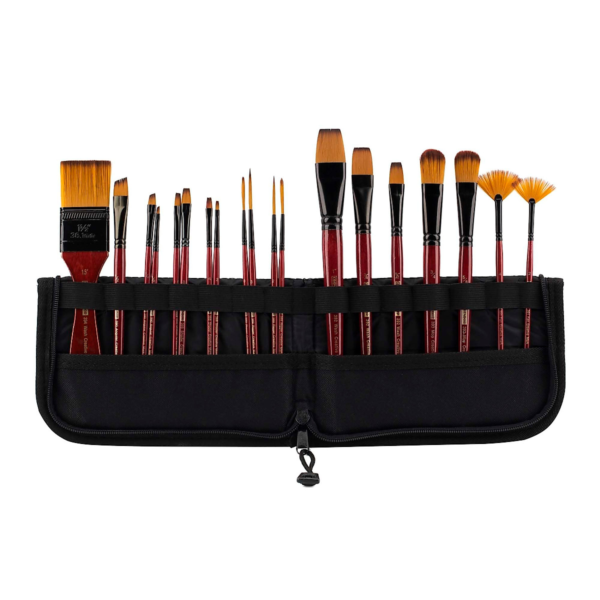 Creative Mark Folding Short Handle Paintbrush Storage Easel & Traveling Case - Artist Paintbrush Carrying Case & Artist Easel for Short Handle Paintbrushes Up to 9" Long - [Short Handle Easel & Case]
