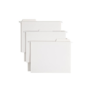 Smead FasTab Hanging File Folder, 1/3-Cut Built-in Tab, Letter Size, White, 20 per Box (64002)