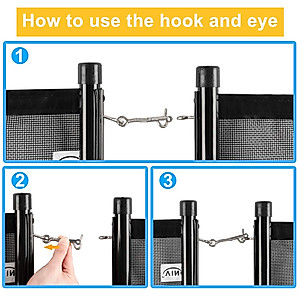 VINGLI Pool Fence 4Ft x 48FtSwimming Pool Fence in Ground Pool Safety Fencing, Black