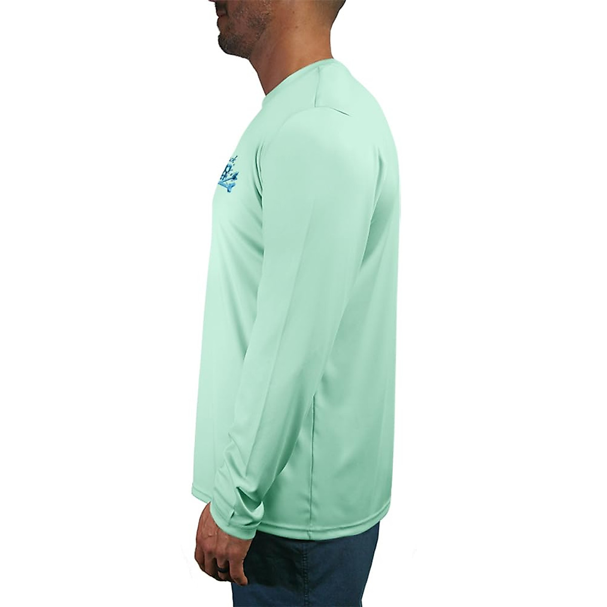 Rattlin Jack Men's UV Sun Protection Sport Fishing Shirt Marlin Gold XL Teal