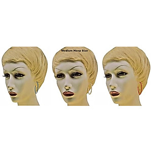 6 Pairs Multi Colors Oblong Hoop Acrylic Nylon Plastic Post Earrings Medical Hypoallergenic No Metal Studs Sensitive Ears