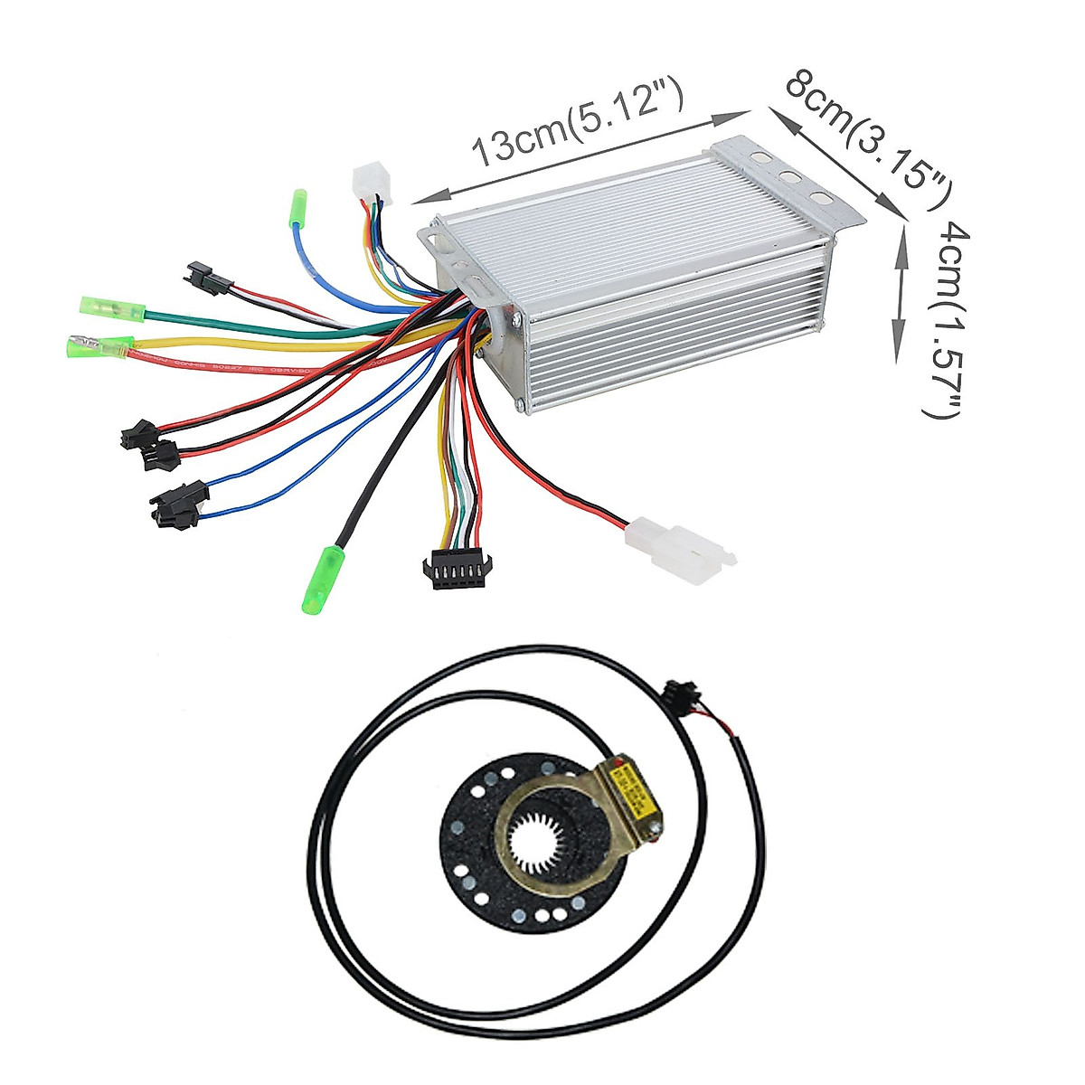 Voilamart Ebike Conversion Kit,26" 36V 500W Front Wheel Electric Bike Conversion Kit,Electric Motorbike Kit with Intelligent Controller and PAS System for Road Bike(Without Battery)