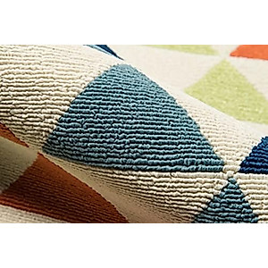 Momeni Rugs , Baja Collection Contemporary Indoor & Outdoor Area Rug, Easy to Clean, UV protected & Fade Resistant, 2'3" x 4'6", Multicolor