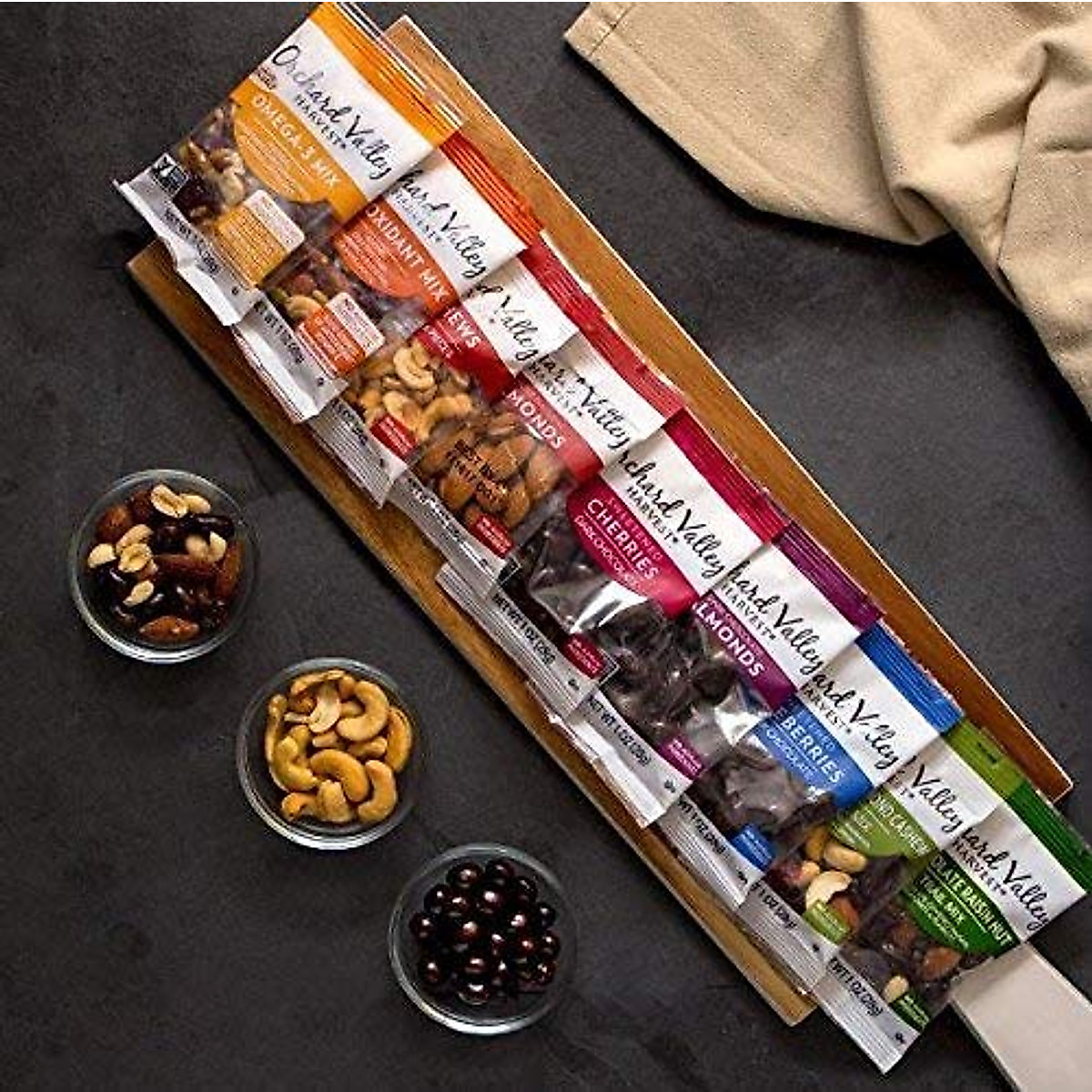 Orchard Valley Harvest Cranberry Almond Cashew Trail Mix, 1 Ounce Bags (Pack of 15), Cranberries, Almonds, and Cashews, Non-GMO, No Artificial Ingredients