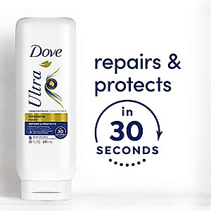 Dove Ultra Intensive Repair Concentrate Conditioner for Damaged Hair Fast Detangle Technology Repairs and Protects in 30 Seconds with 2X More Washes 20 oz