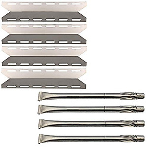 Htanch SN2341(4-Pack) SA0361 (4-Pack) 17 5/16" Heat Plate and Burner Replacement for Charmglow 720-0234,Nexgrill 720-0033, 720-0234, 720-0289 and Others Gas Grill Models