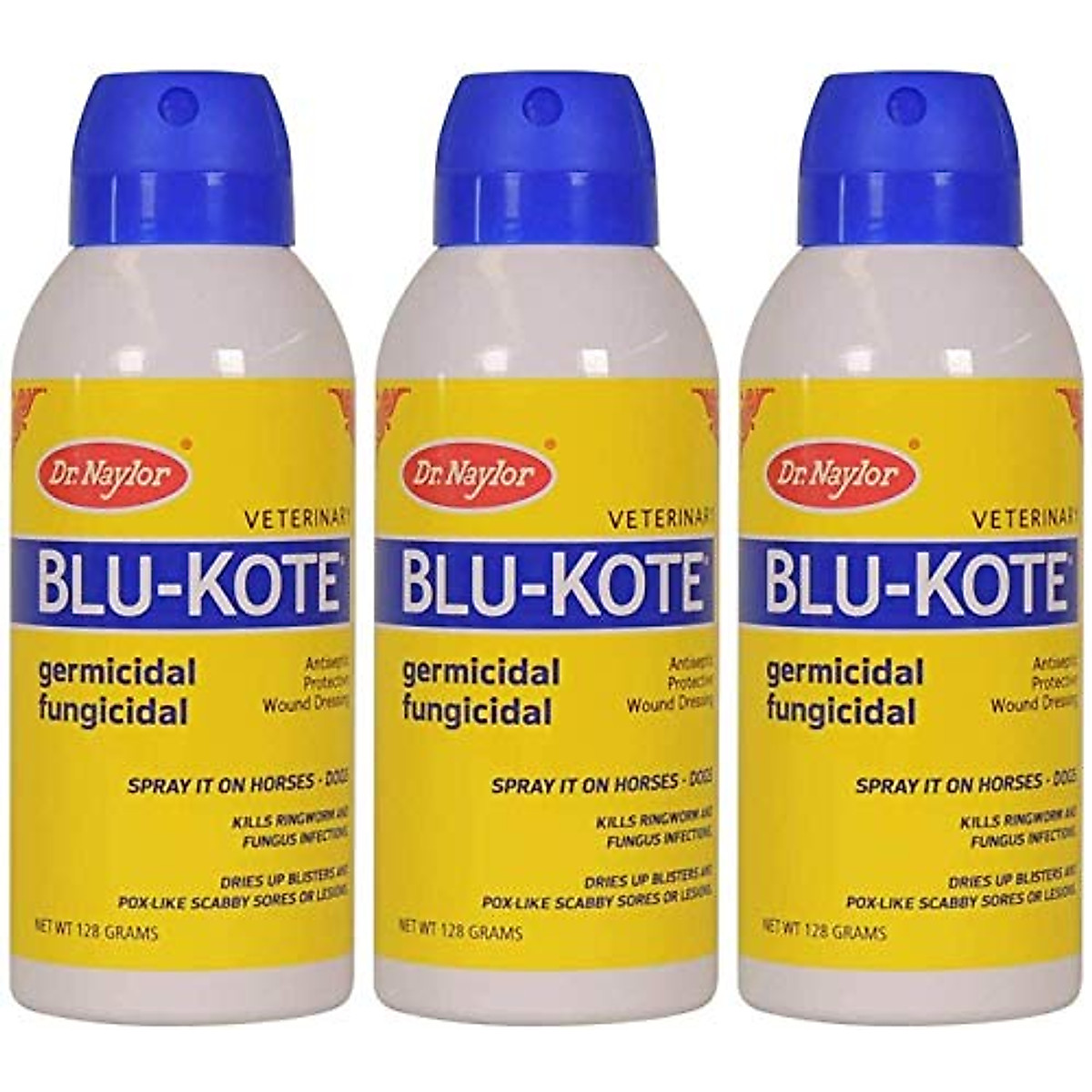Dr. Naylor FA Dressing Blu-Kote Aerosol (4.5 oz.) -Fast Drying Antiseptic Wound Dre 3 Pack