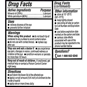 Bausch + Lomb Soothe Lubricant Eye Ointment Night Time - 0.13 oz, Pack of 6