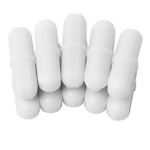 Toolly 10 Pack Magnetic Stir Bars, PTFE Magnetic Stirrer Mixer, Ring Shape Lab Spinbar Stiring Rod (Diameter 7mm,Length 25mm)