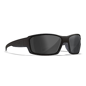 Wiley X Rebel Sunglasses, Safety Glasses for Men and Women, UV Eye Protection for Shooting, Fishing, Biking, and Extreme Sports, Matte Black Frames, Tinted Lenses