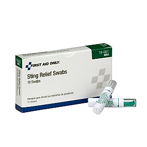 First Aid Only 19-001 Sting Relief Swabs, 10 Count