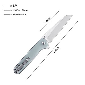 Kizer LP EDC Pocket Knife G10 Handle 154CM Steel Folding Knife, Flipper Outdoor Tools V3610C2
