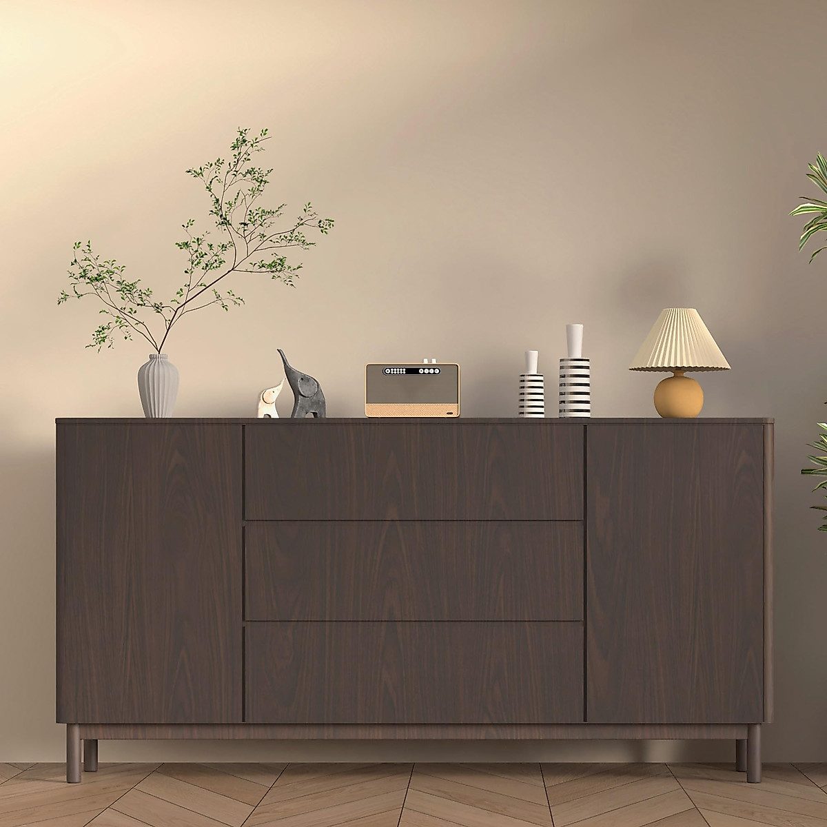 BAYYA Dark Brown Wood Grain Contact Paper Waterproof Peel and Stick Wallpaper Black Walnut Furniture Sticker for Kitchen Cabinet Table Floor Shelf Drawer Liner Self-Adhesive Vinyl Film Wall Covering