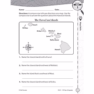 180 Days™: Social Studies, Geography for 3rd Grade Practice Workbook for Classroom and Home, Cool and Fun Practice Created by Teachers (180 Days of Practice)