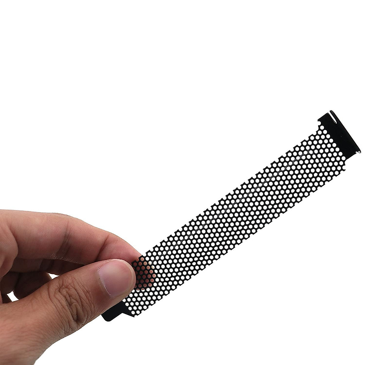 Mutai PCI Slot Cover 5PCS Black PCI Bracket Vented Slot Covers Hard Steel Dust Filter Blanking Plate with Screws for Computer Cases