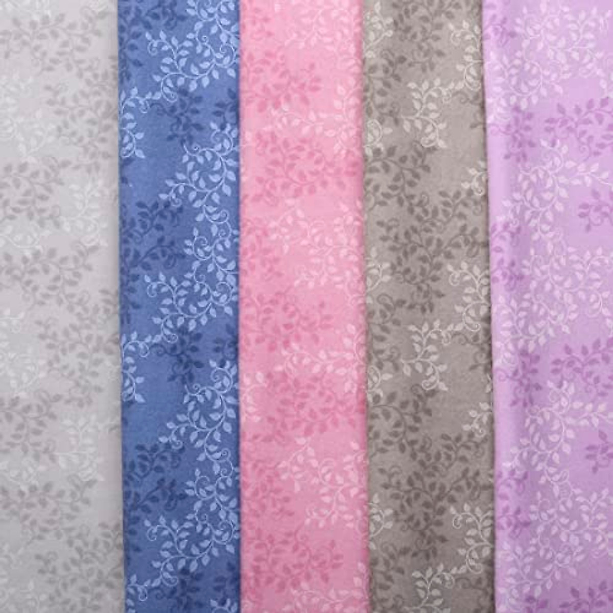 Mook Fabrics Flannel Leaves, Orchid Smoke