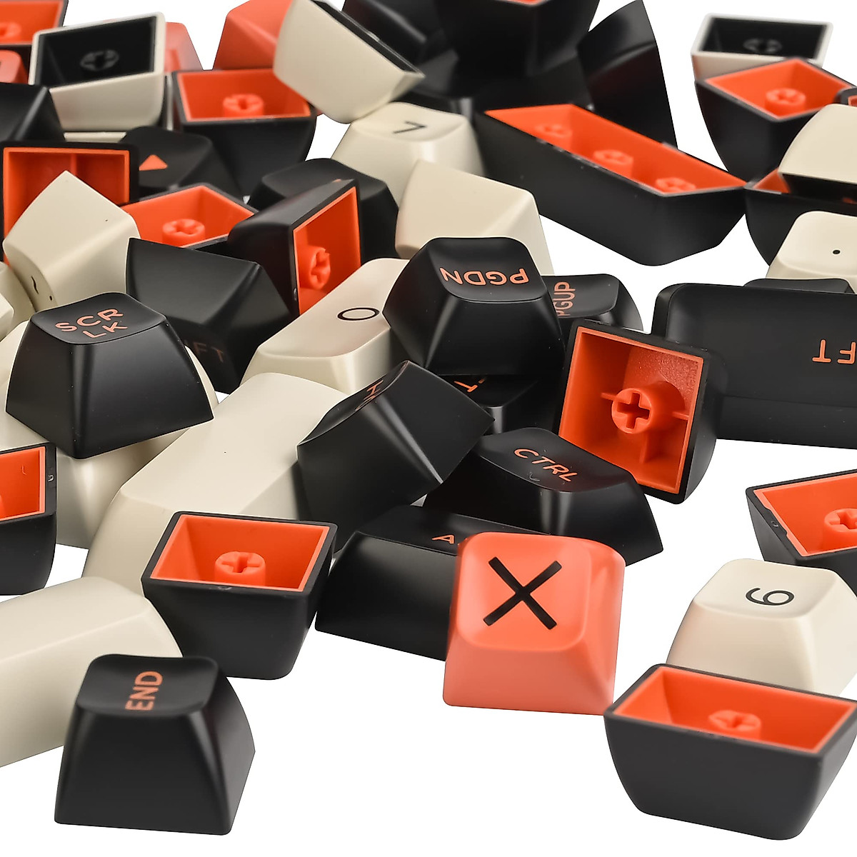 Ussixchare Japanese Cherry Profile Keycaps 60 Percent Dye-Sub for Cherry Mx Gateron Kailh Switch 60% Coral Sea PBT Key Cap Set for 60% 65% Keyboards (Coral Sea-Cherry)