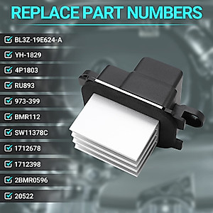 HVAC Blower Motor Resistor AC Blower Control Module - Compatible with 2010-2017 Ford Expedition 2010-2014 Ford F-150 2011-2017 Lincoln Navigator Auto Temp Control - Replace # BL3Z-19E624-A YH-1829