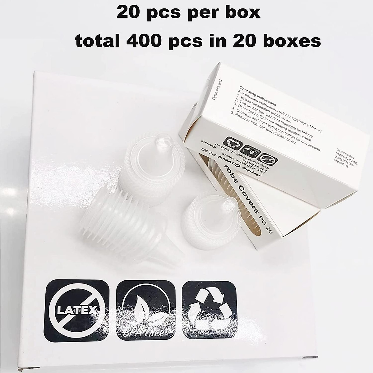 400 Pack Ear Thermometer Probe Covers, Disposable Refill Lens Filters Caps Compatible for All B raun Models Digital Thermometers Sleeve