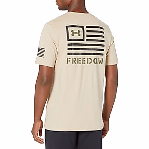 Under Armour Men's New Freedom Banner T-Shirt, Desert Sand (290)/Black, Medium